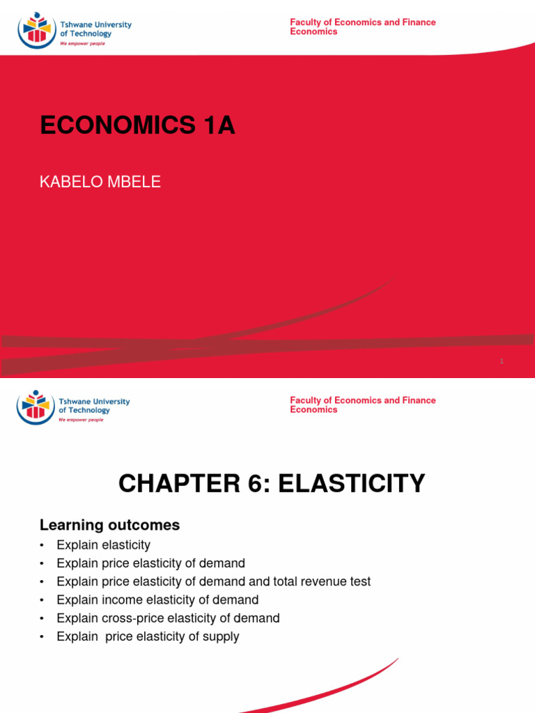 Understanding Elasticity in Economics | PDF | Elasticity (Economics ...