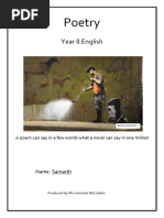 Year 7 Poetry Revision | PDF | Poetry | Rhyme