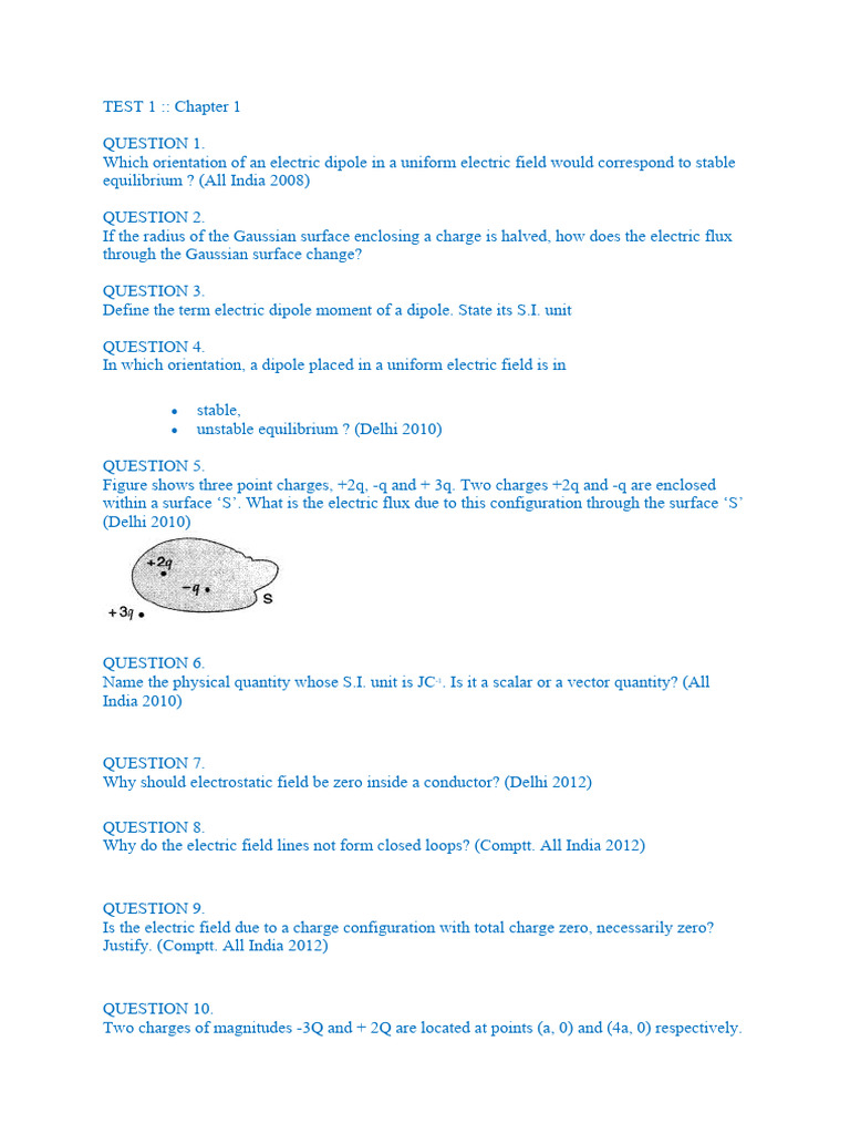 TEST 1 Ch1 Phy | PDF | Science & Mathematics