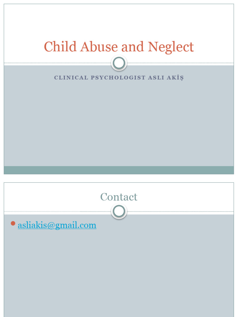 1 | PDF | Child Abuse | Child Neglect