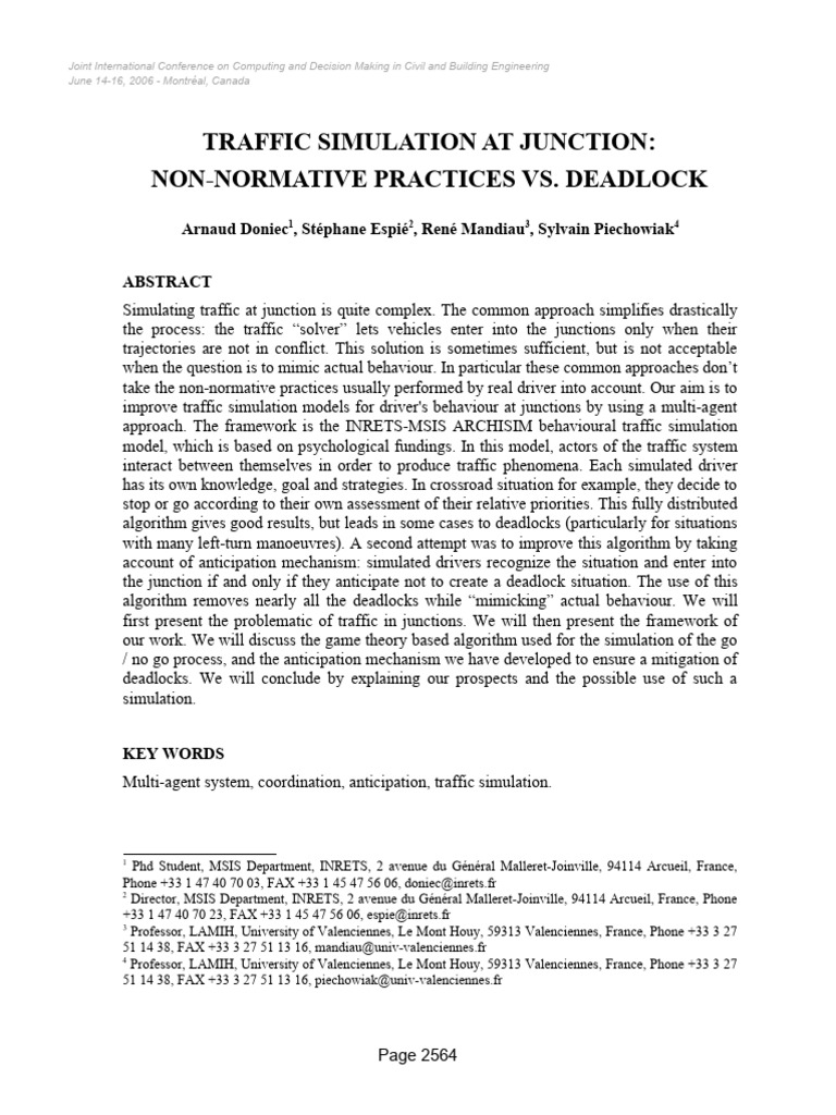 Traffic Simulation at Junction Non Norma | PDF | Simulation | Traffic