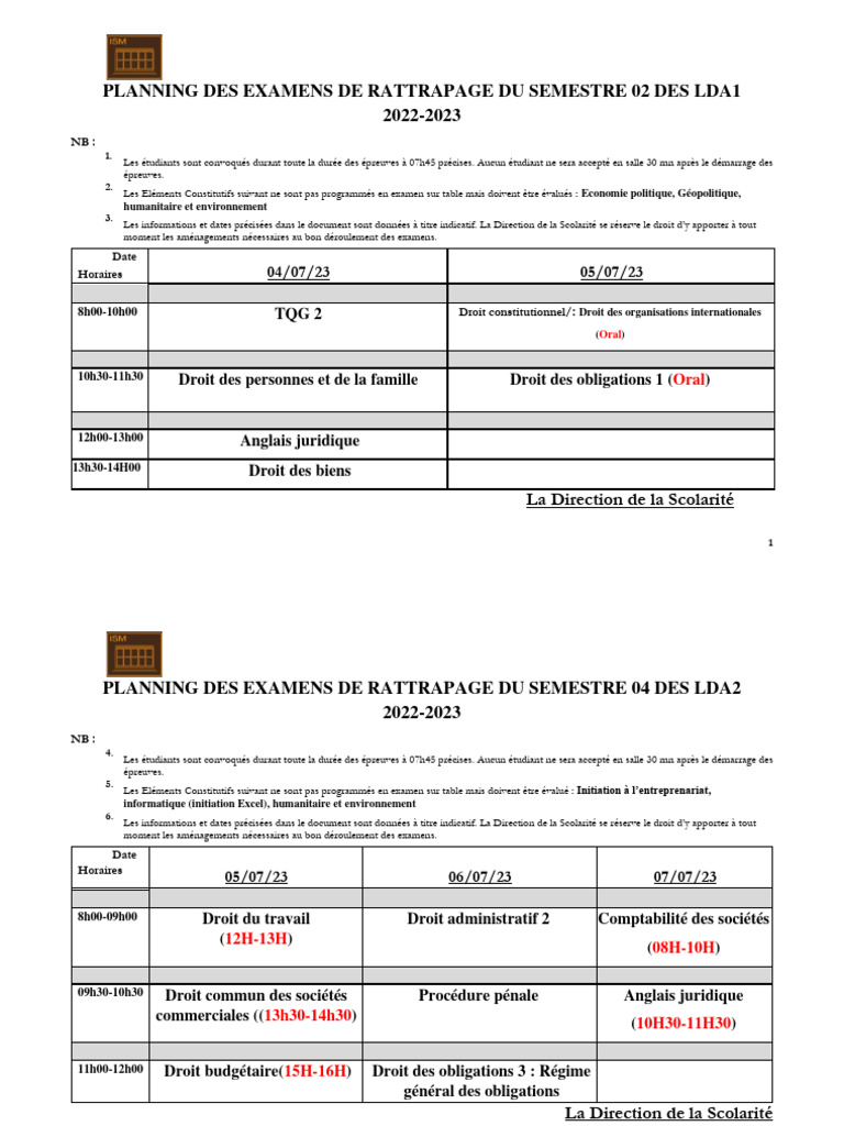 Examens de rattrapage LDA 2022-2023 | PDF