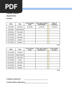 OJT Time Record and Hours Tracker | PDF