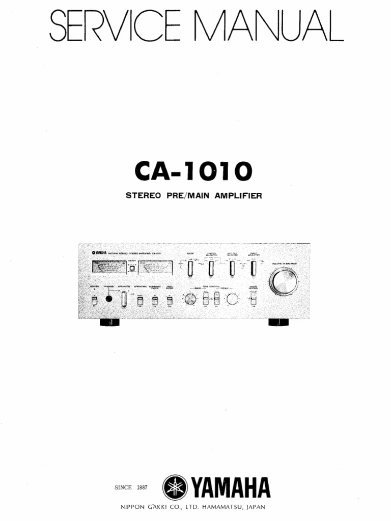 SERVICE MANUAL Yamaha CA-1010 | PDF