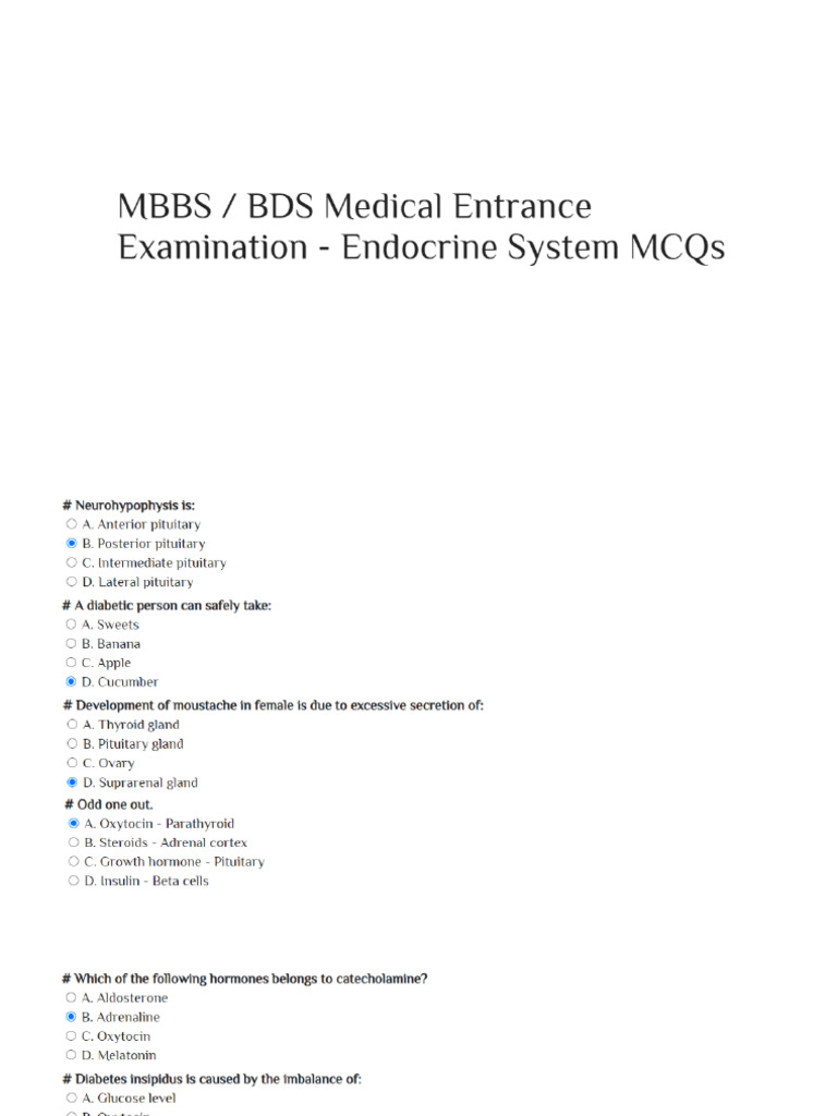 Endocrinology | PDF