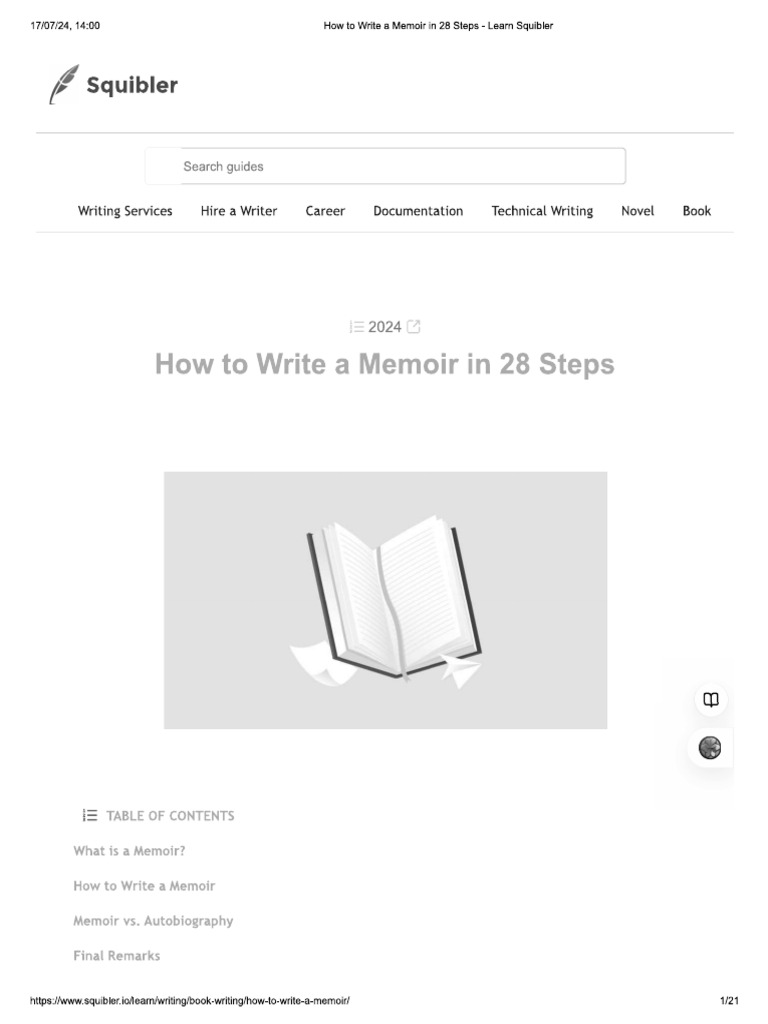 How To Write A Memoir in 28 Steps | PDF