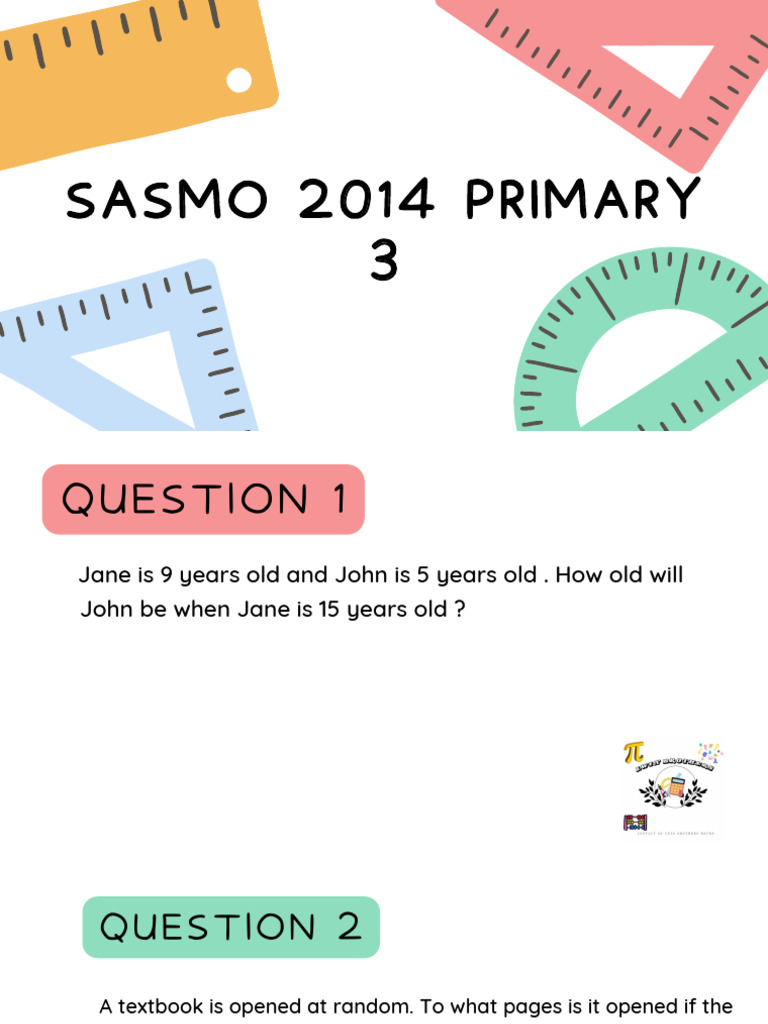 SASMO 2014 Primary Math Questions | PDF