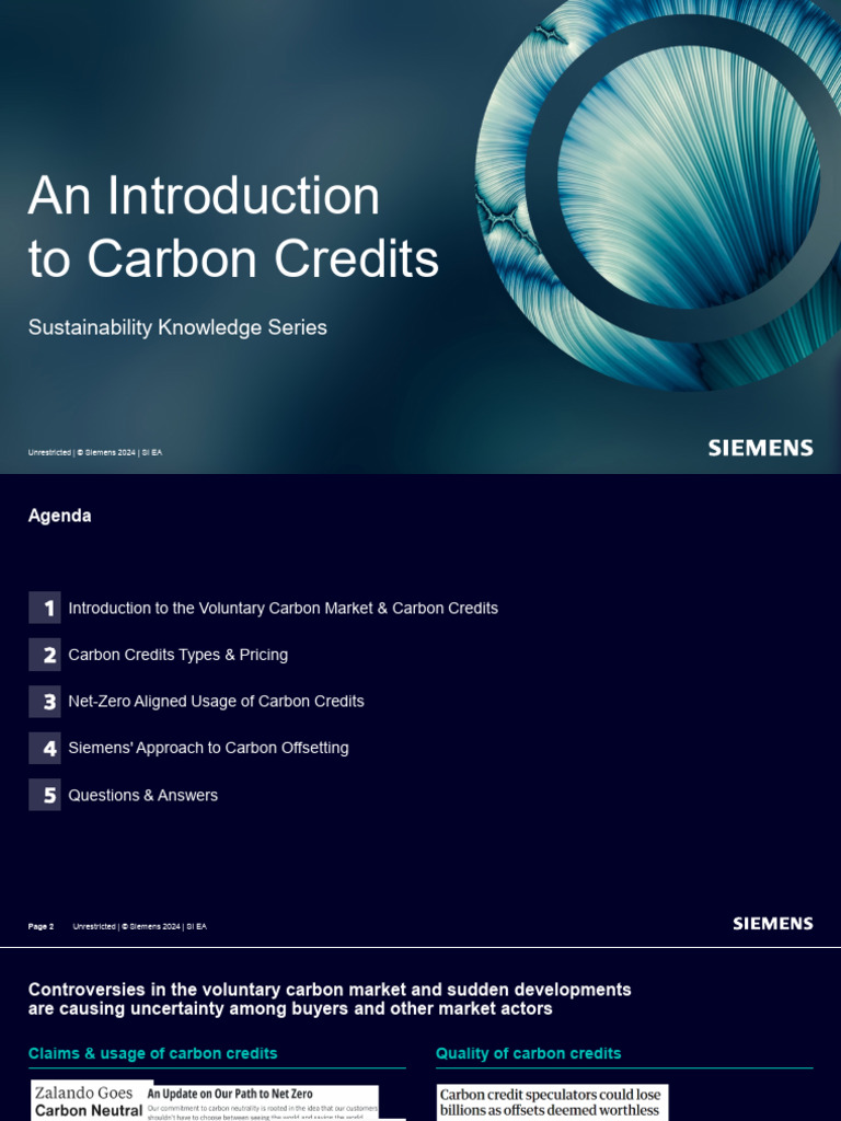 Webinar Presentation Carbon Credits | PDF | Environmental Social ...