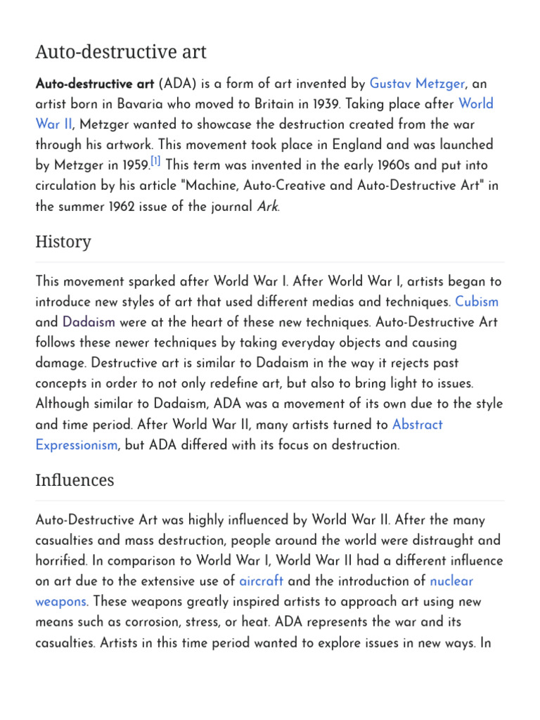 Auto-Destructive Art | PDF | The Arts
