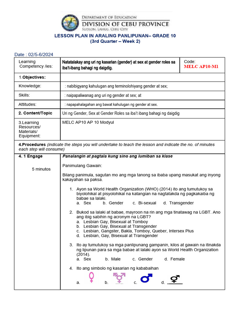 DLP Ap10 Q3 Week 1-2 | PDF