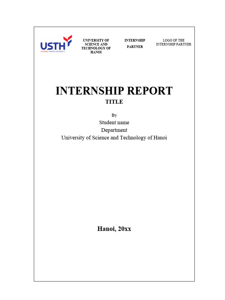 Intership Report Template | PDF