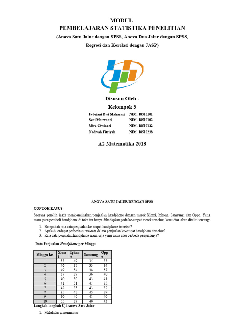 Modul Statistika Penelitian | PDF
