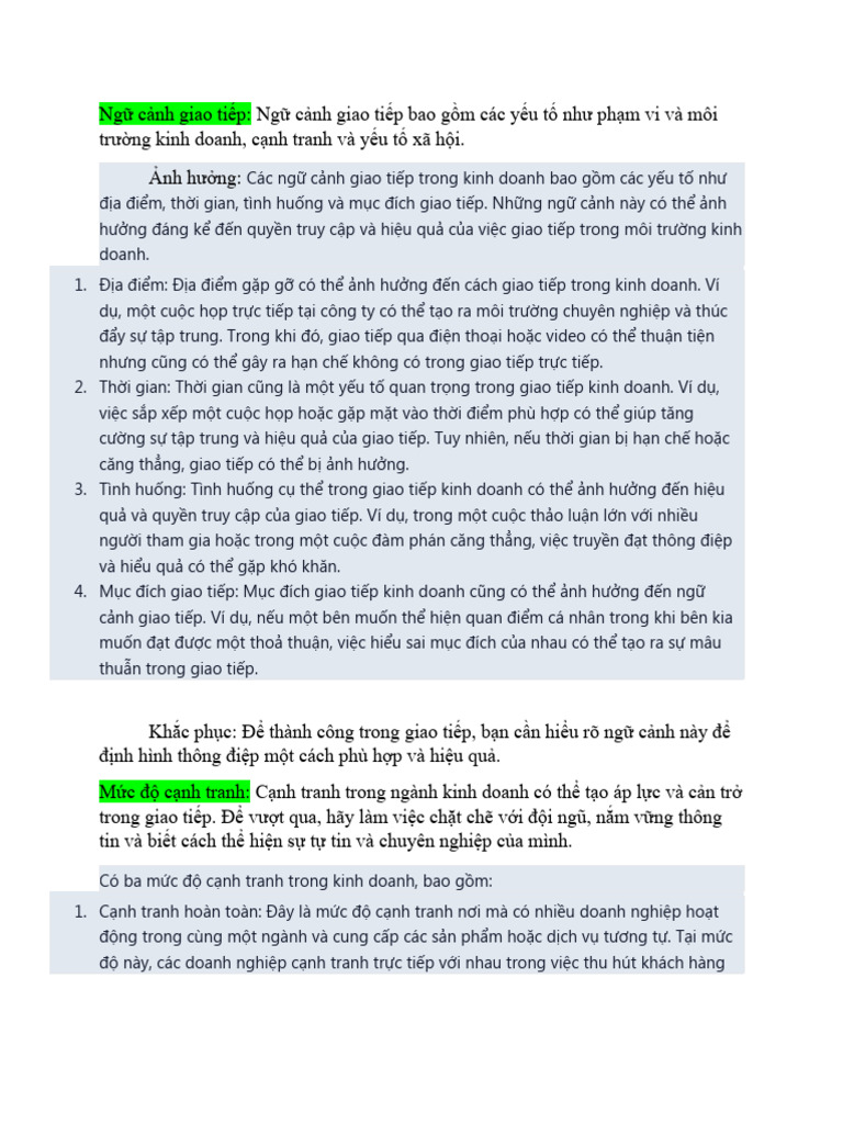 Giao tiếp trong kinh doanh | PDF