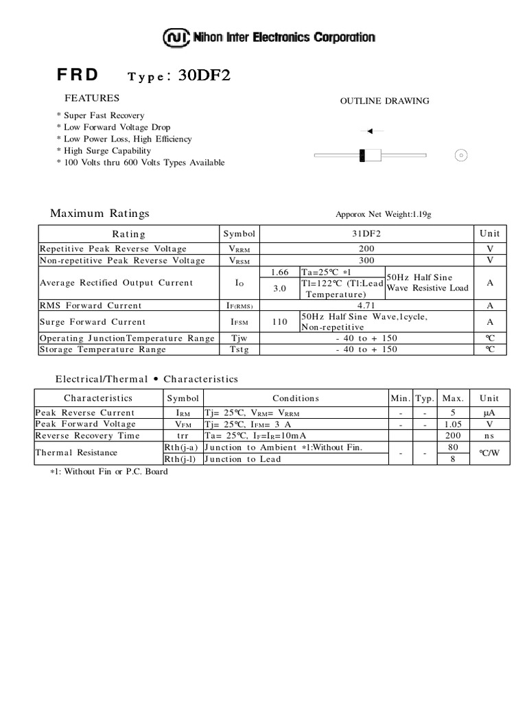 30DF2 Etc | PDF | Root Mean Square | Rectifier