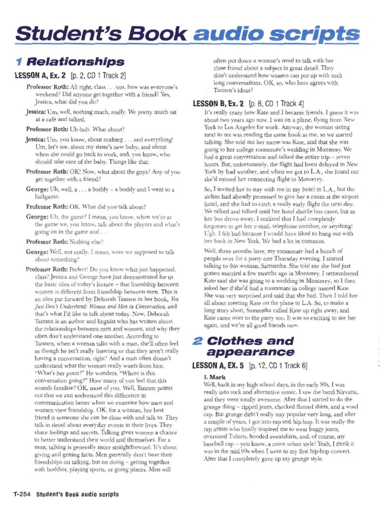 Audio Scripts Passages 2 | PDF