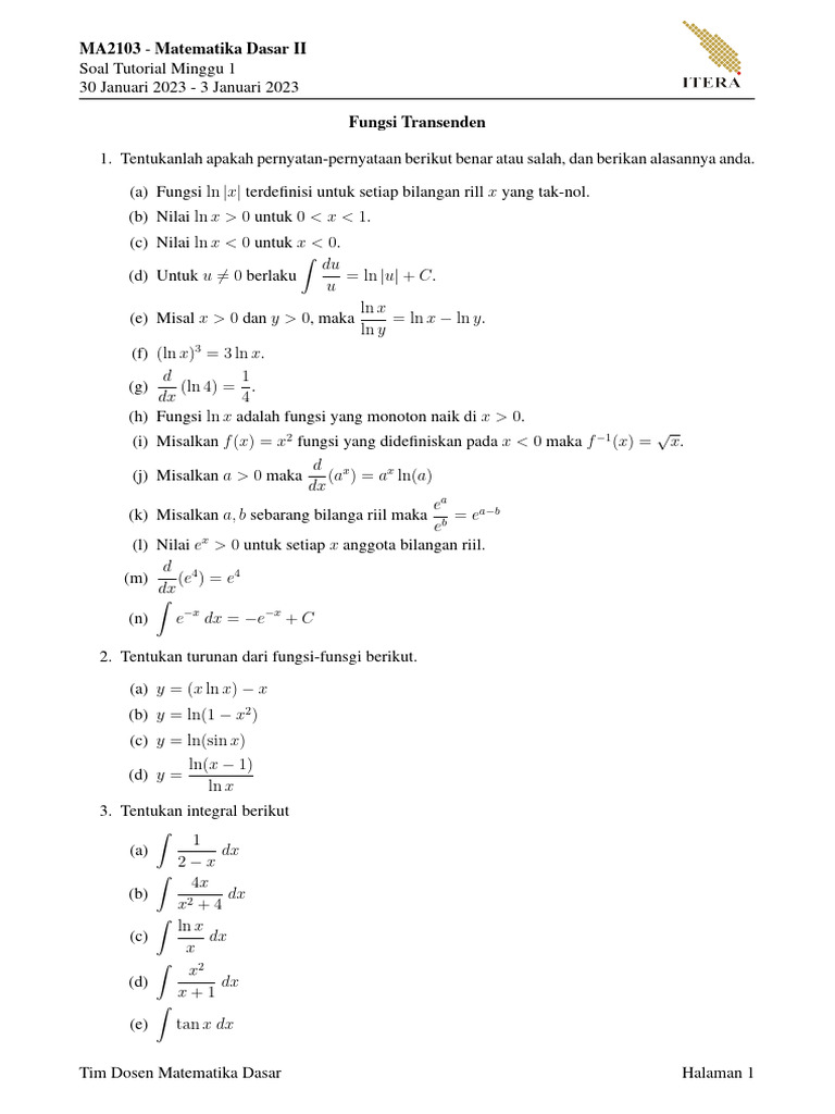 Soal Tutorial Modul 1 | PDF | Komputer