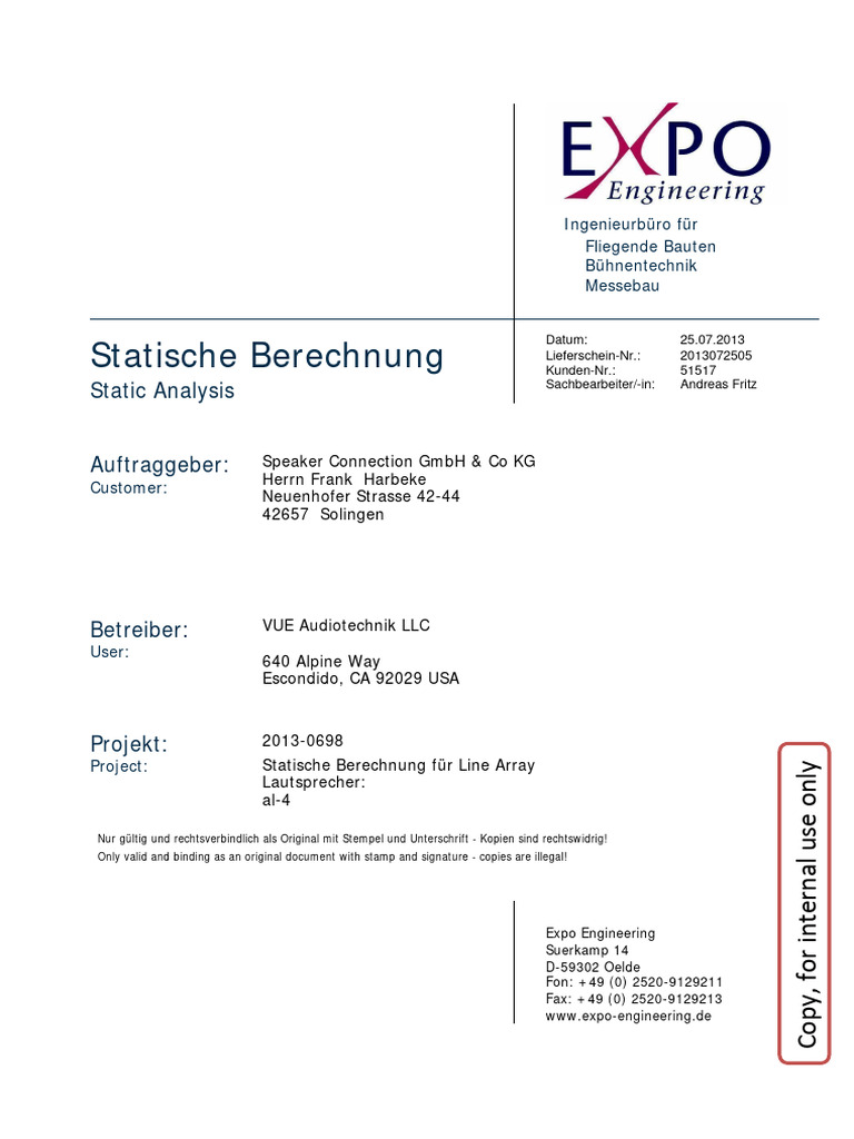 2013-0698 C-Binder TOP AL4-AL4FBL - Englisch | PDF | Beam (Structure ...