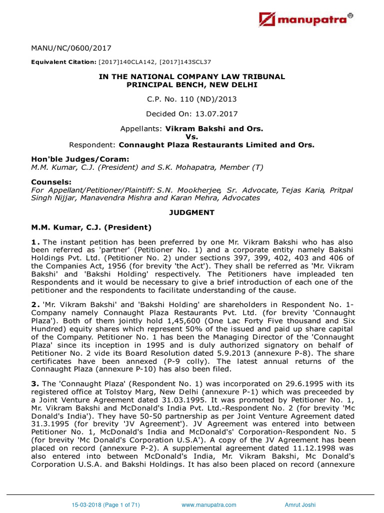 Connaught Plaza Management Dispute Case | PDF | Business | Business ...