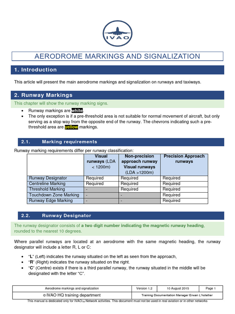 PP ADC Aerodrome Marking Sign | PDF | Runway | Aircraft