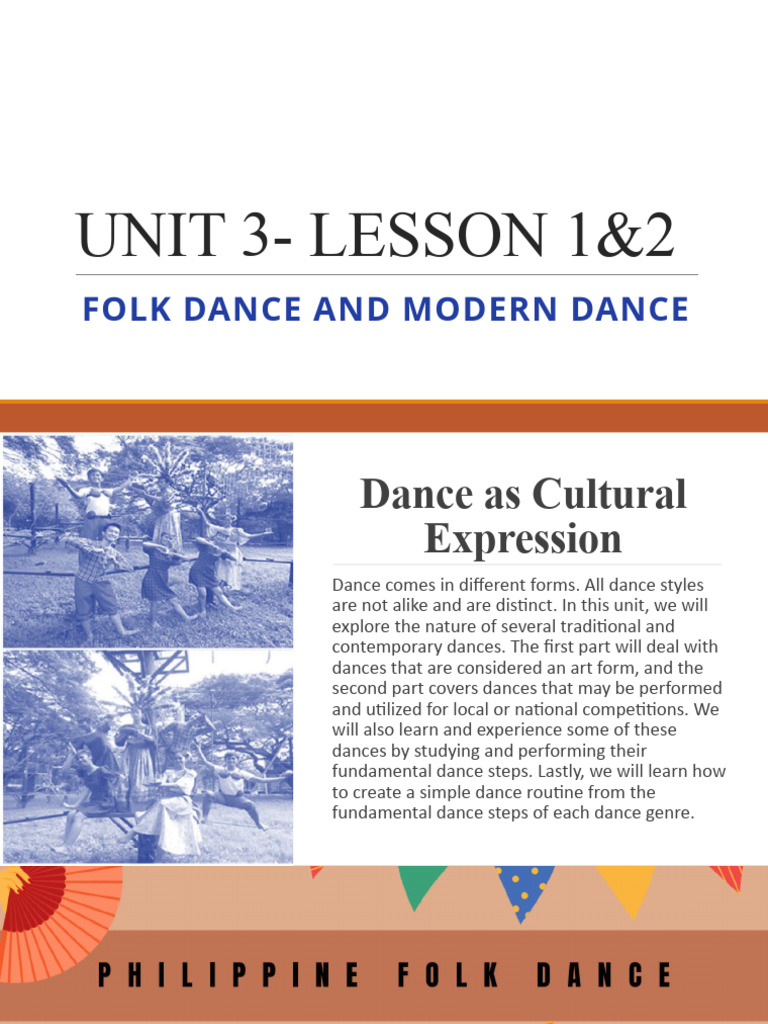Unit 3 - Lesson 1&2 | PDF | Dances | Choreography