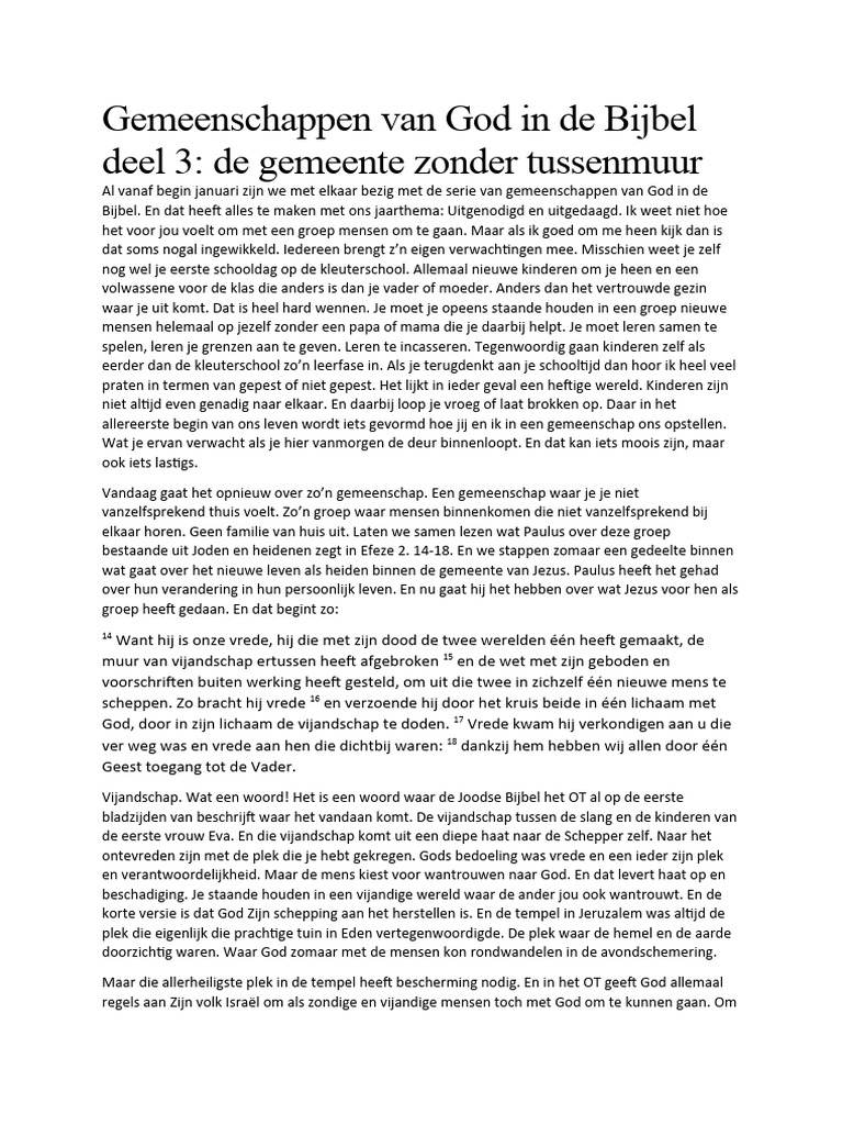 Gemeenschappen Van God in de Bijbel Deel 3 Joden en Heidenen | PDF