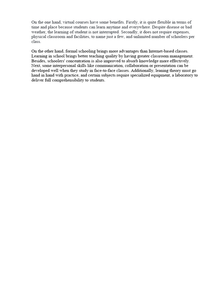 Online Class and Tradition Class | PDF