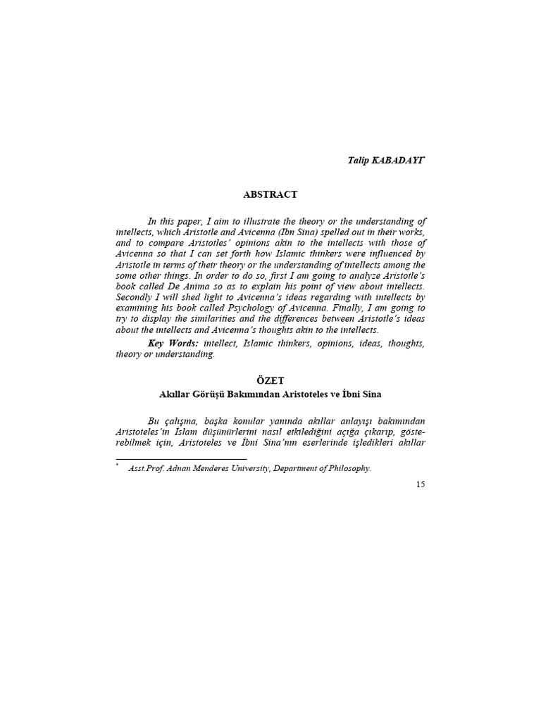 Ak - Llar G - R - Bak - M - Ndan Aristoteles Ve - Bni Sina (#246808 ...