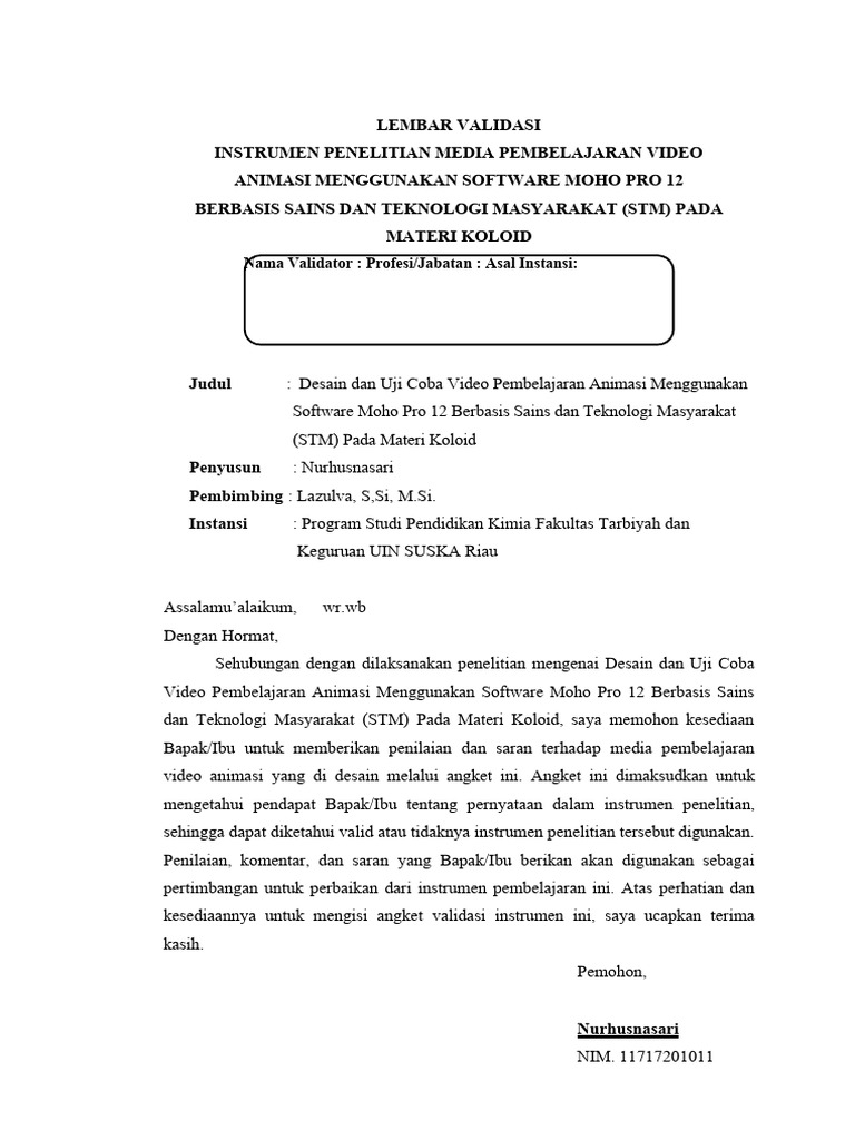 Lembar Instrumen Angket | PDF | Karier & Perkembangan | Seni
