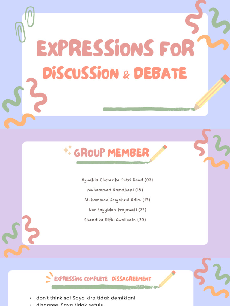 Expressions for Discussion & Debate | PDF