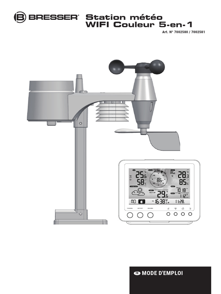 Station Météo 5-en-1: Guide d'Utilisation | PDF | Pression atmosphérique | Sciences de l'atmosphère