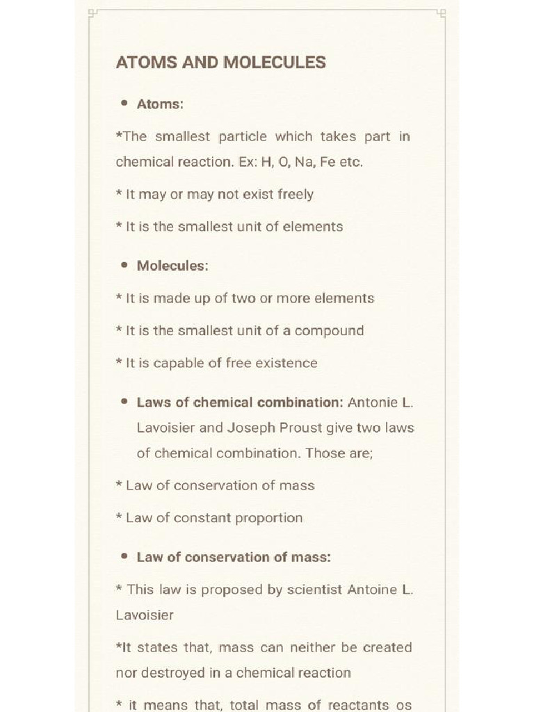 Atoms & Molecules | PDF