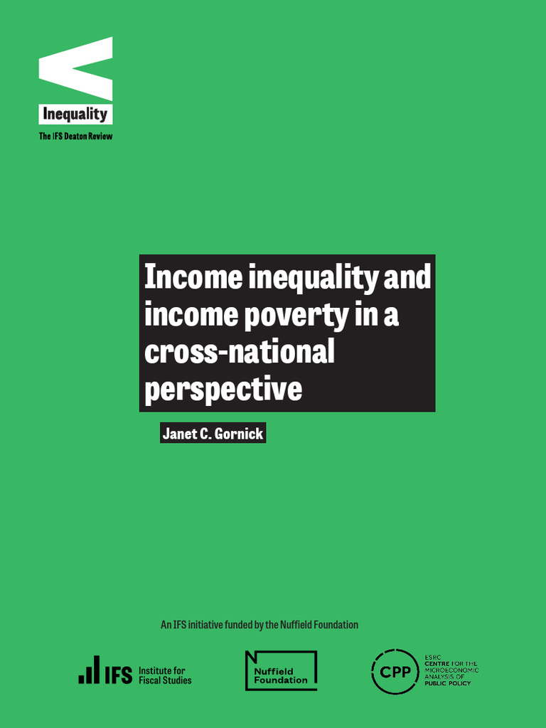 Income Inequality and Income Poverty in a Cross National Perspective ...