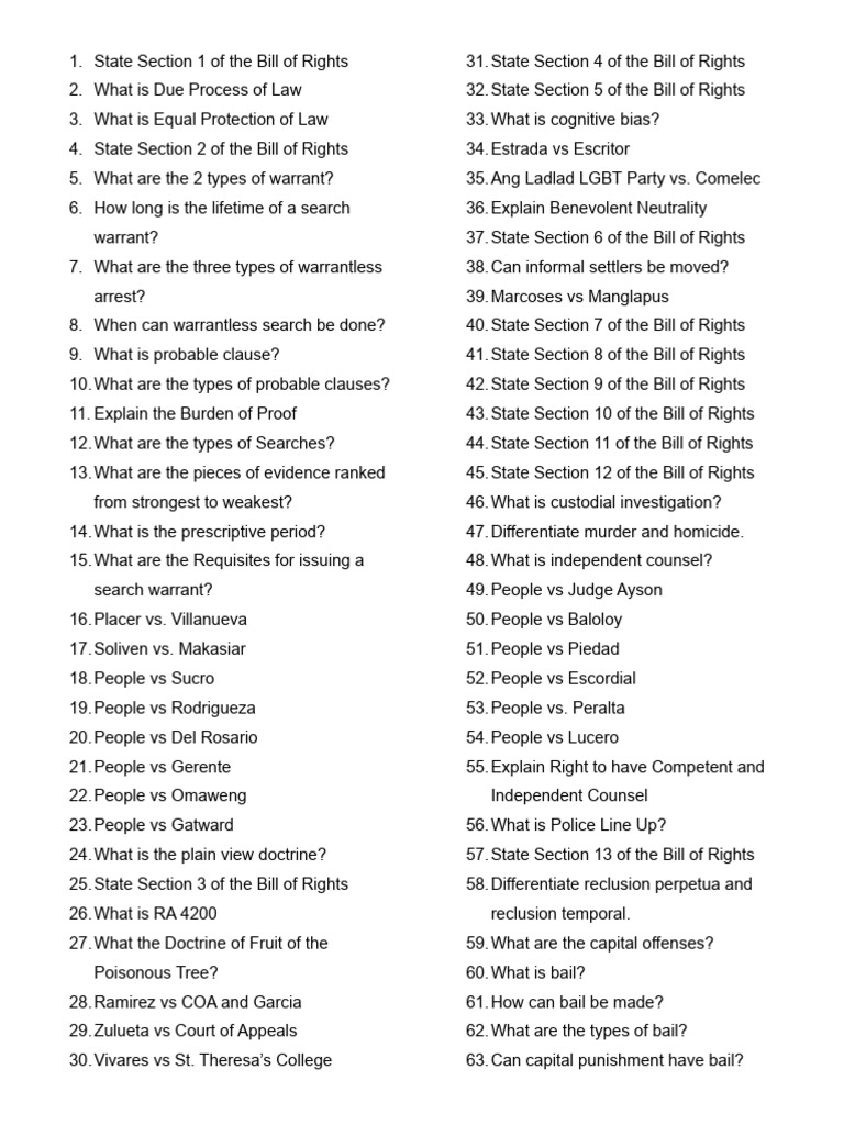 PPG Questionnaire | PDF | Search Warrant | Bail
