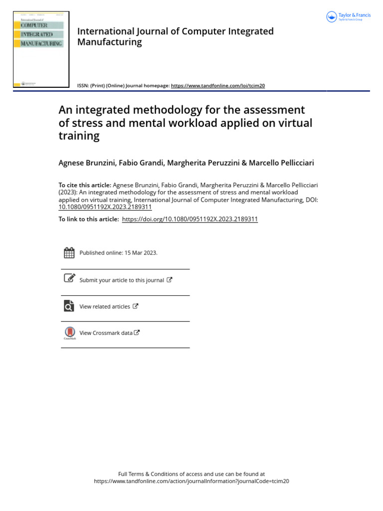An Integrated Methodology For The Assessment of Stress and Mental Workload Applied On Virtual ...