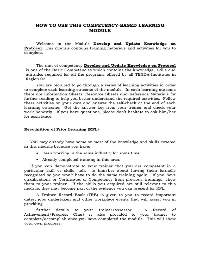 Core8 Develop and Update Knowledge On Protocol | PDF | Information