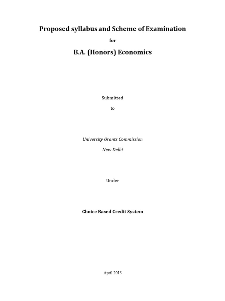 B.A. Economics Syllabus & Exam Scheme | PDF | Macroeconomics | Statistics
