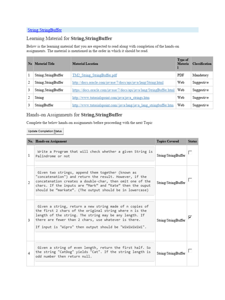 Milestone1-String StringBuffer | PDF | String (Computer Science) | Theoretical Computer Science