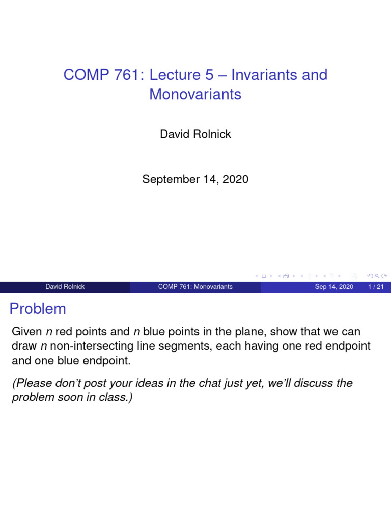 Lecture 5 Monovariants | PDF | Matrix (Mathematics) | Invariant ... Lecture 5 Monovariants | PDF | Matrix (Mathematics) | Invariant ...