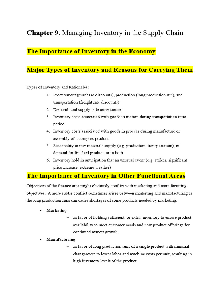 Chapter 9 (Managing Inventory in The Supply Chain) | PDF | Inventory ... Chapter 9 (Managing Inventory in The Supply Chain) | PDF | Inventory ...