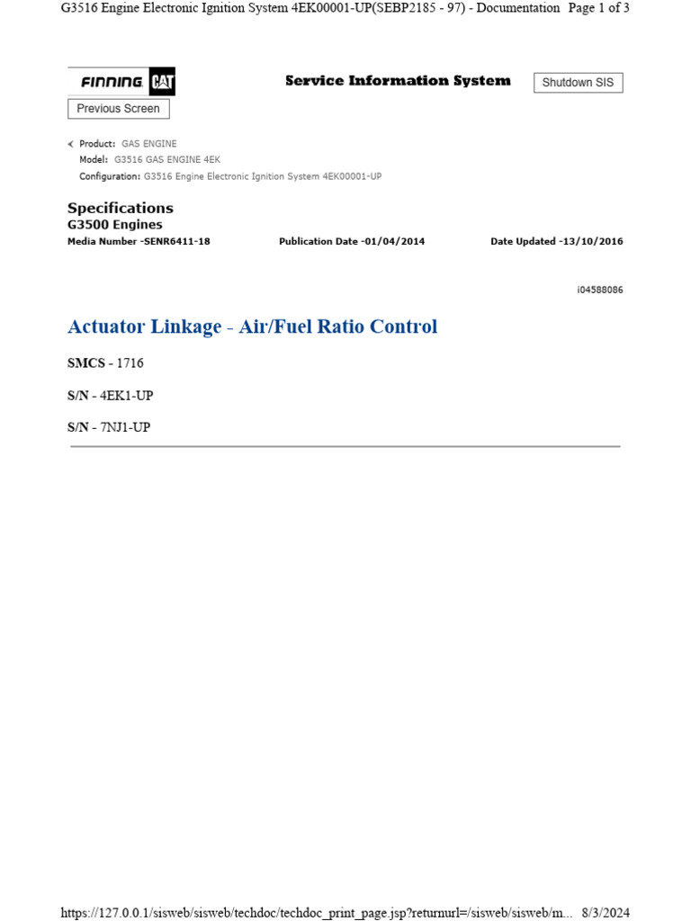 Actuator Linkage-Air Fuel Ratio Control | PDF | Valve | Engines