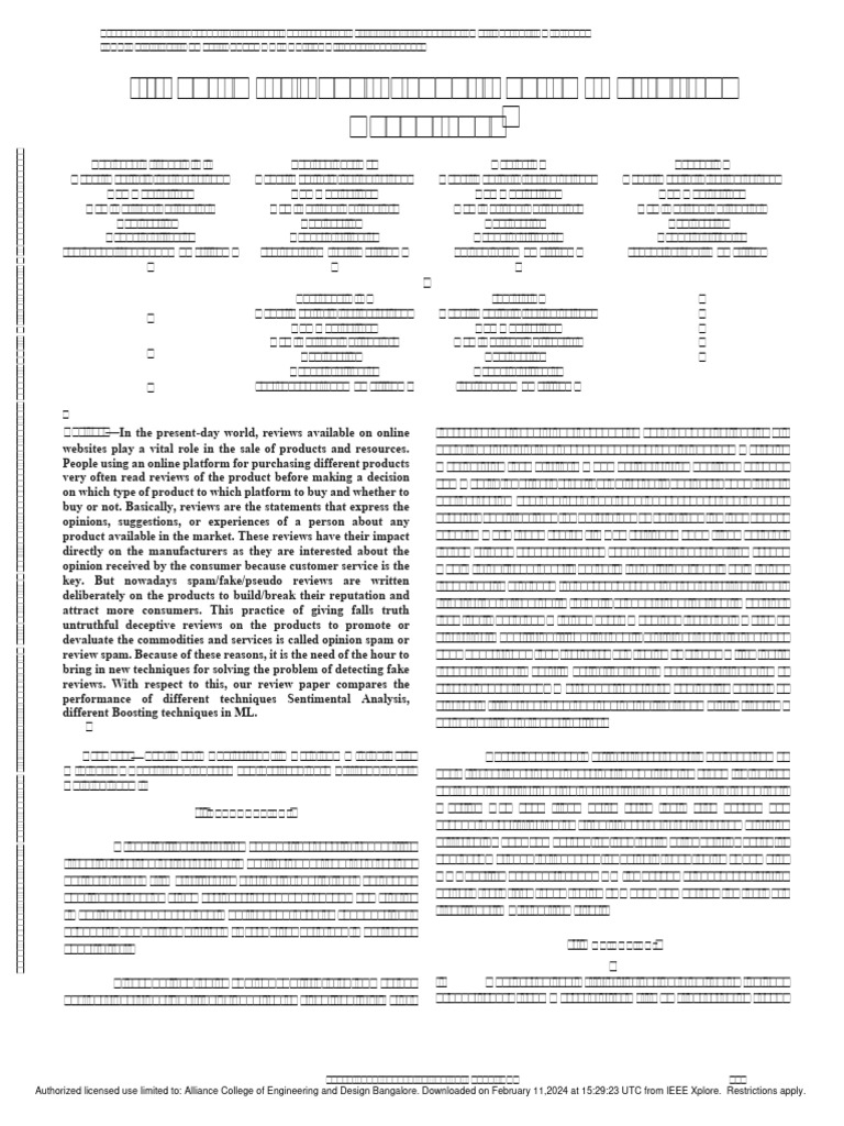 Review of Fake Product Review Detection Techniques | PDF | Machine ...