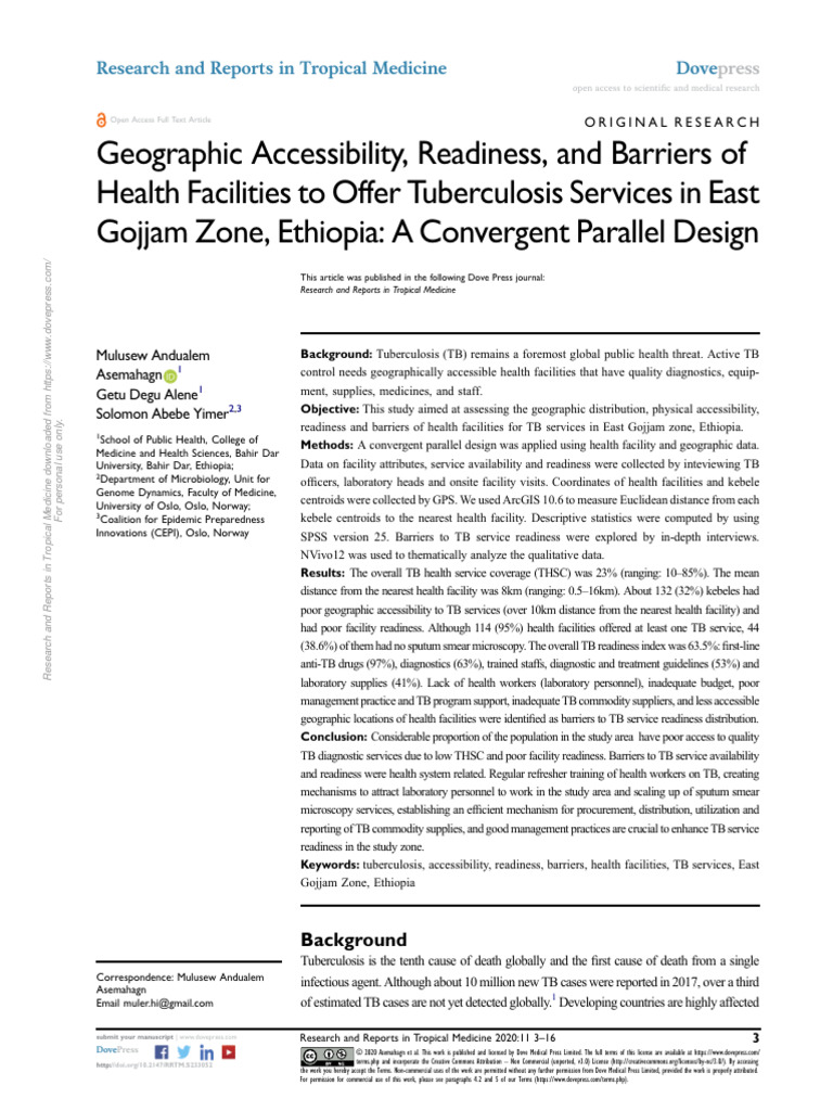 RRTM 233052 Geographic Accessibility Readiness and Barriers of Health ...