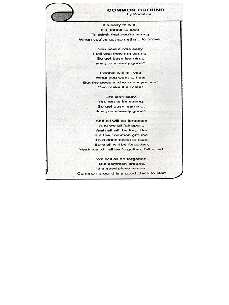 Activity Sheet Poem 2 | PDF