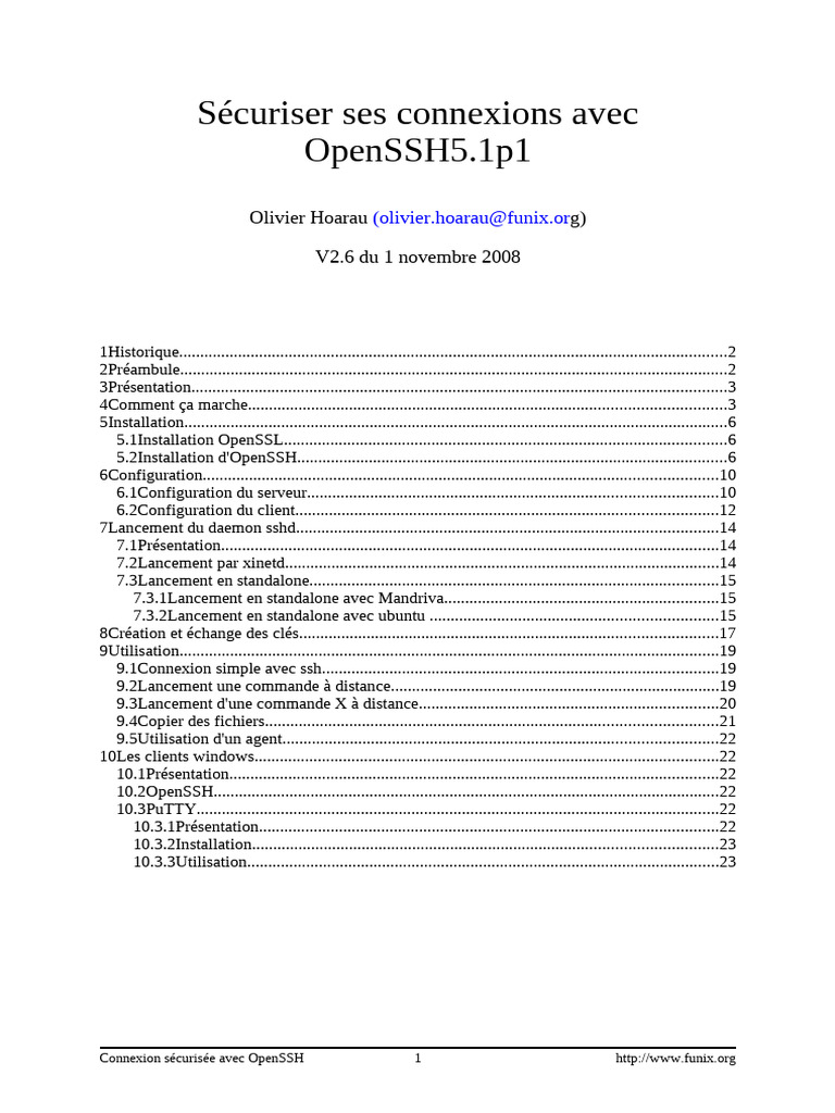 Openssh | PDF | Enveloppe de protection | Technique du renseignement