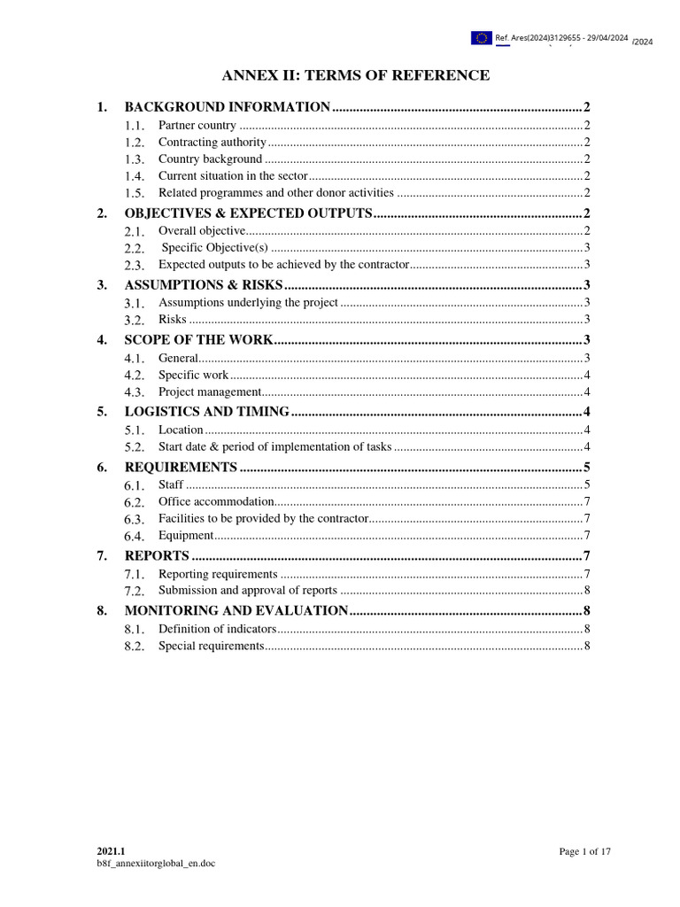 Serbia RP 0026 II. Terms of Reference - V1 | PDF | Waste Management | Waste