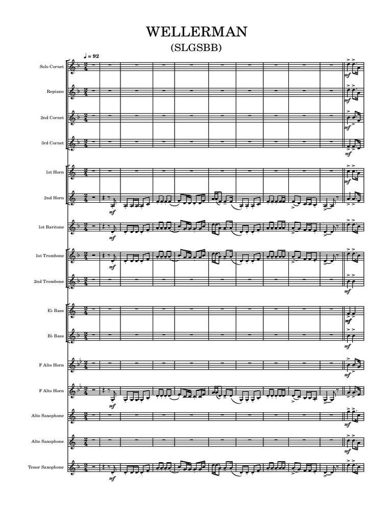 WELLERMAN-Score and Parts | PDF | Elementary Organology | Musical ...