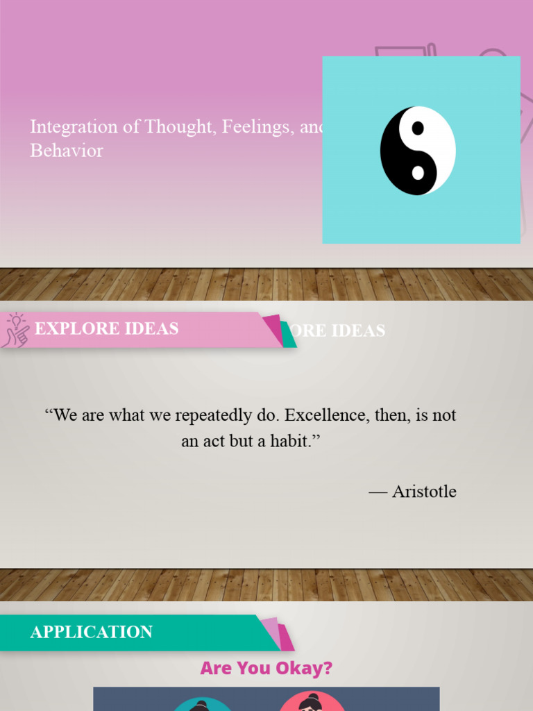 6-Integration of Thoughts, Feelings and Behavior | PDF | Feeling | Thought