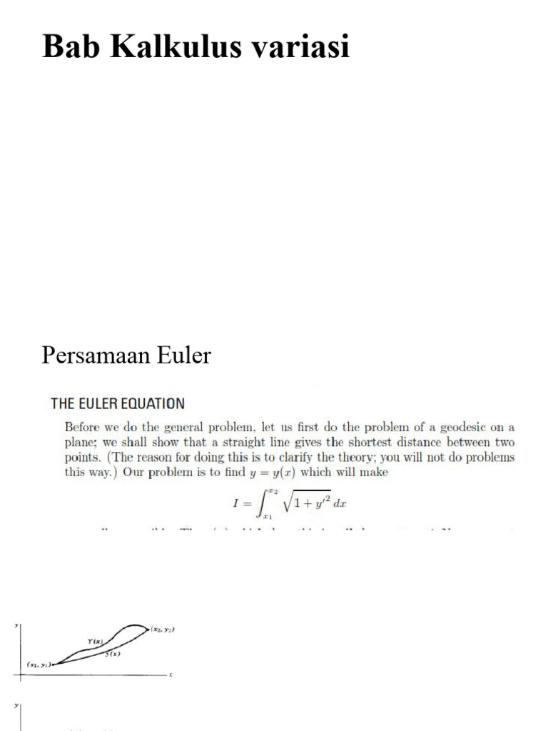 Bab Kalkulus Variasi Persamaan Euler Dan Lagrange 1 - 3 2 2024 | PDF