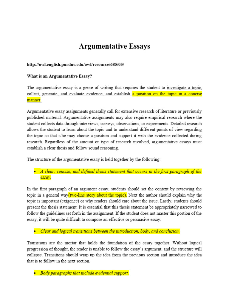 What Is An Argumentative Essay+Class Explanation | PDF | Essays | Evidence