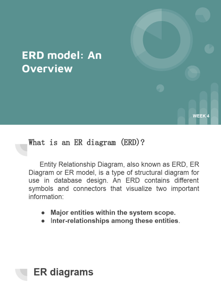 Week 4 - ERD Model - An Overview | PDF | Data Model | Conceptual Model